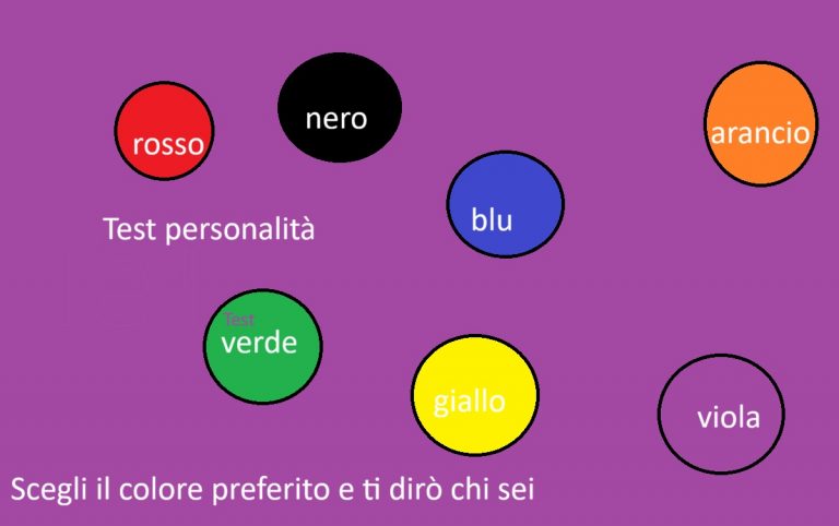 Scegli il tuo colore preferito e ti dirò chi sei: scopri l’associazione ...